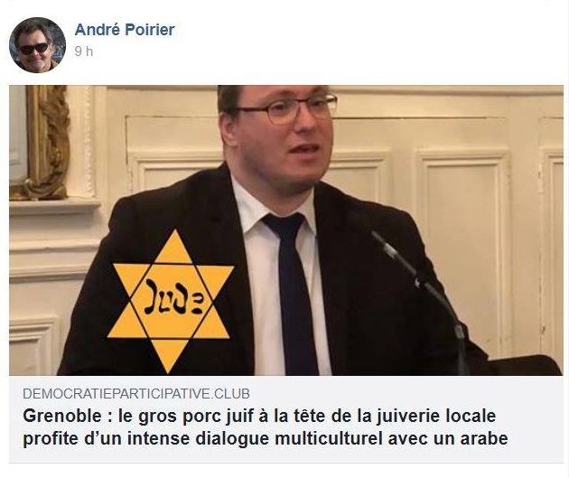 André Poirier, un néonazi de 66 ans qui appelle à exterminer les Juifs ...